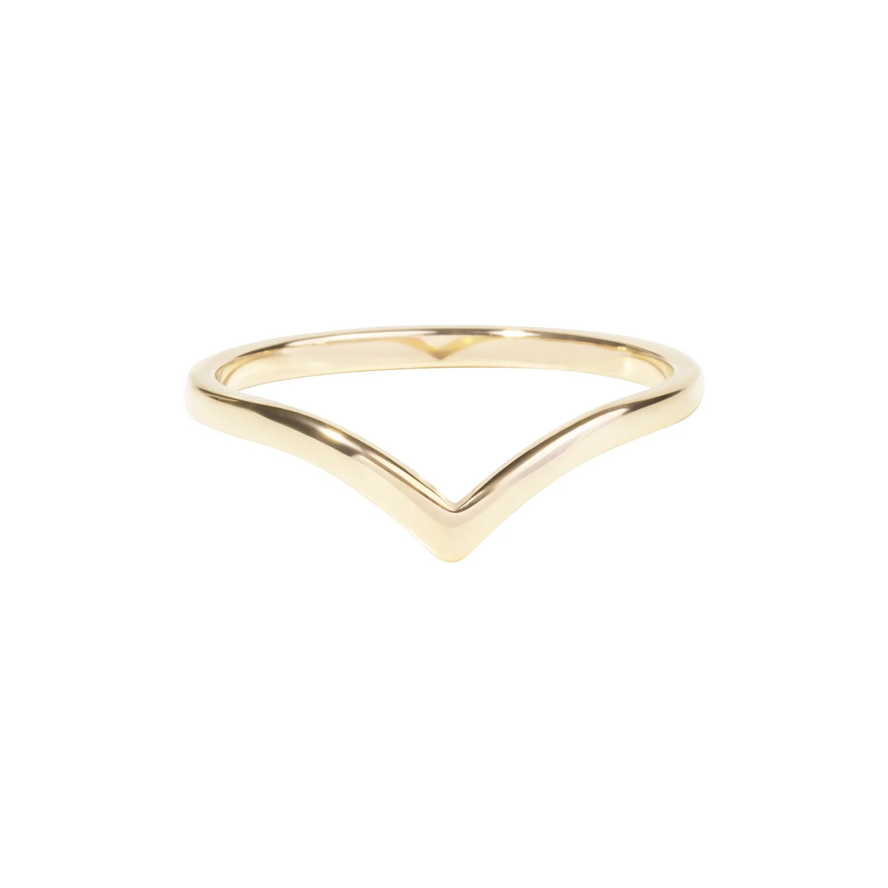 Mia Plain V Shape Ring Gold Size 8 – Gdaoust.com